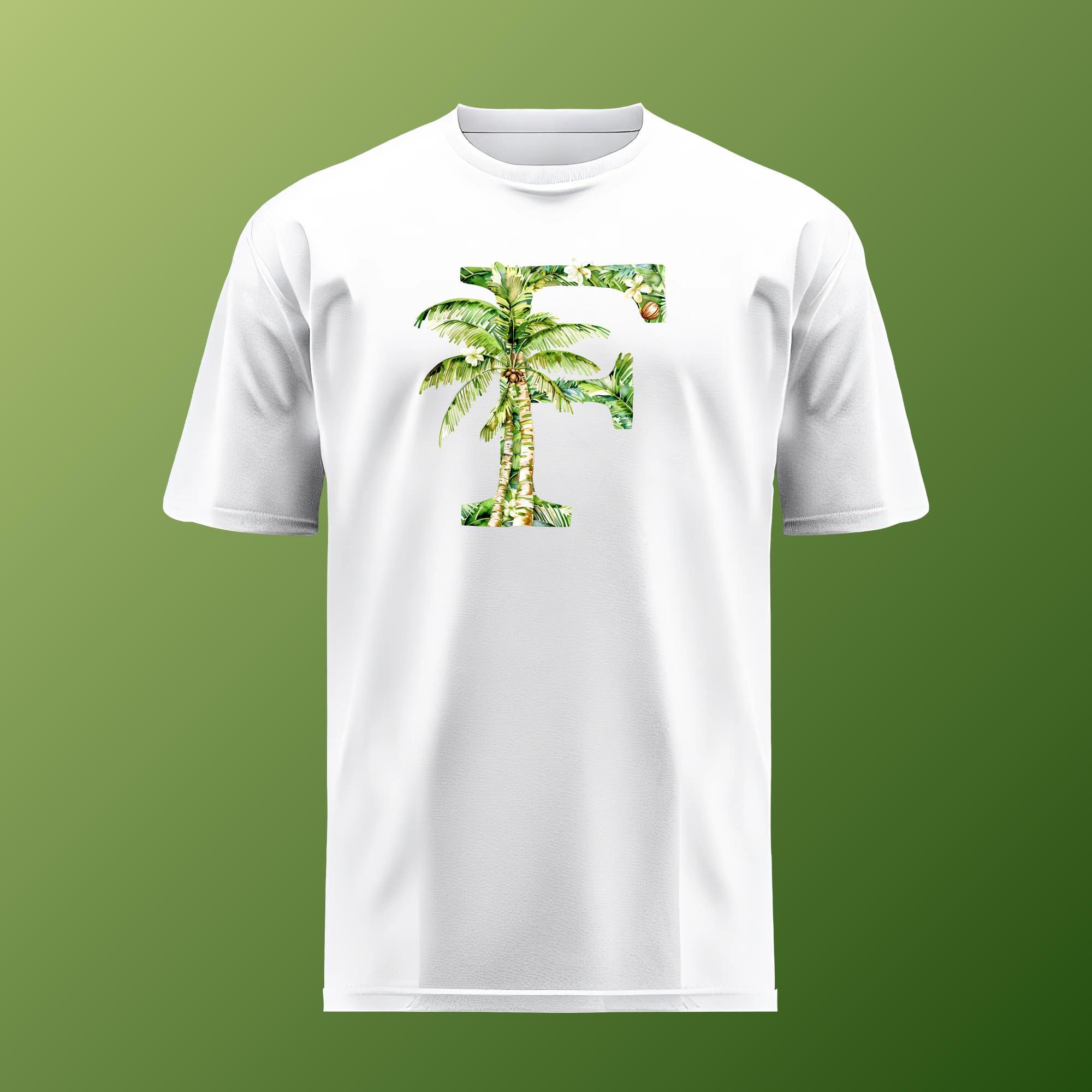 Watercolor Palm Trees Letter Alphabet Cliparts Pngs Set 26 High-quality ...