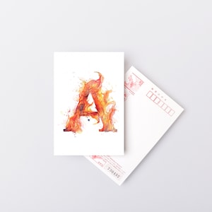 Blazing Abcs - Watercolor Fire Letters Alphabet Clipart - 26 Fiery Pngs ...