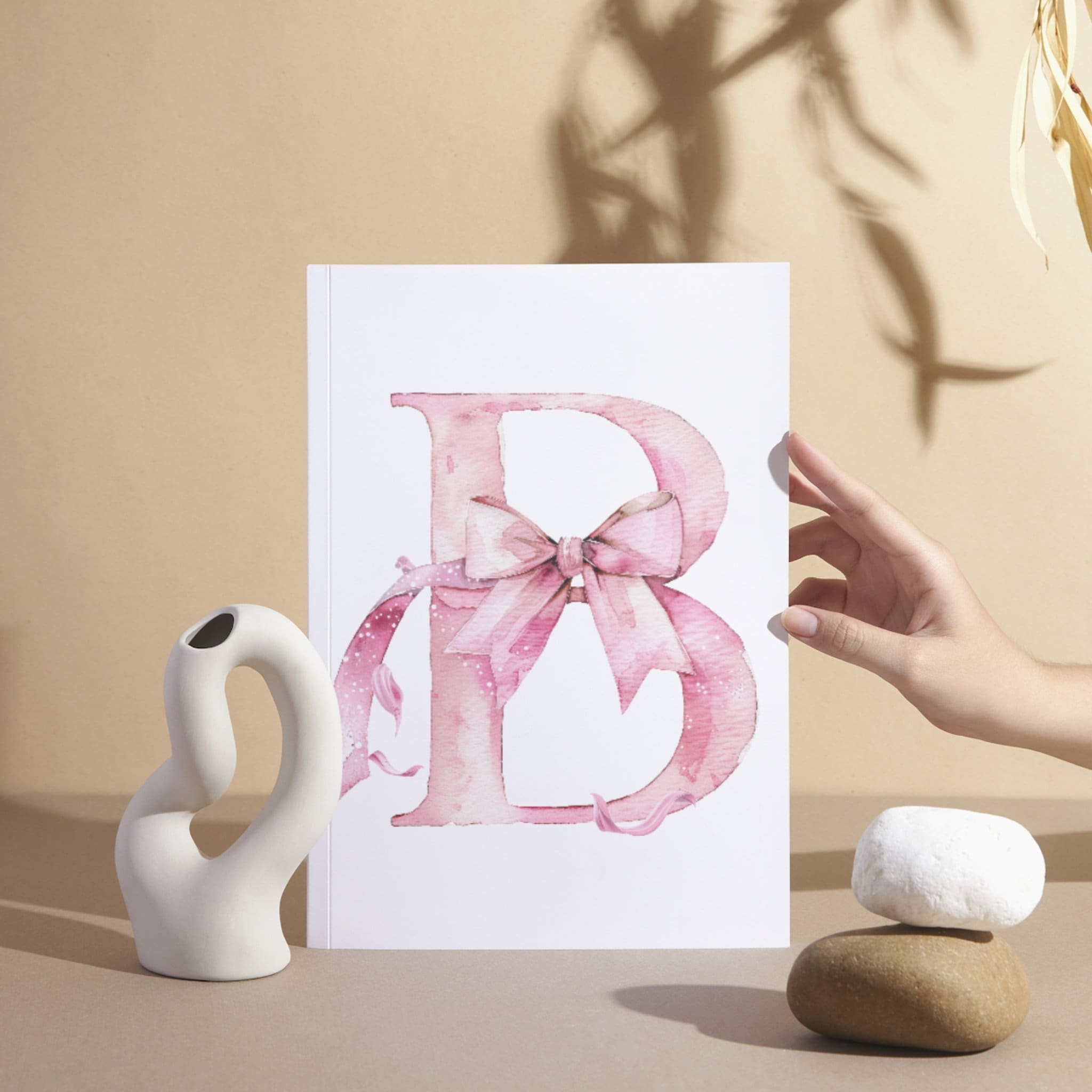 Watercolor Pink Bow Alphabet Clipart: Coquette Letter PNG Bundle ...