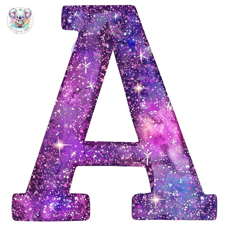 Purple Glitter Letters Clipart Collection: 26 Sparkling Alphabet Images ...