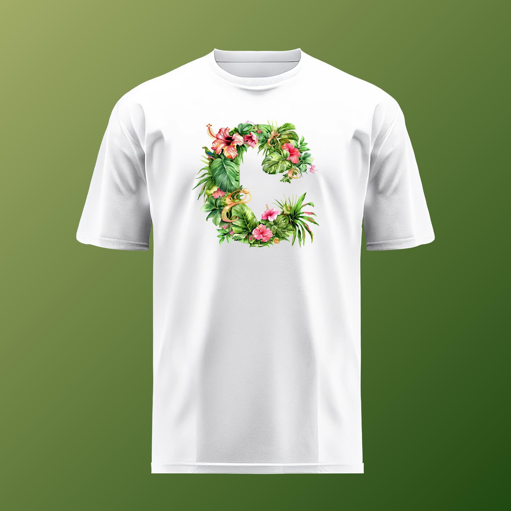 Watercolor Tropical Alphabet Clipart Pngs: 26 High-resolution 300 DPI ...