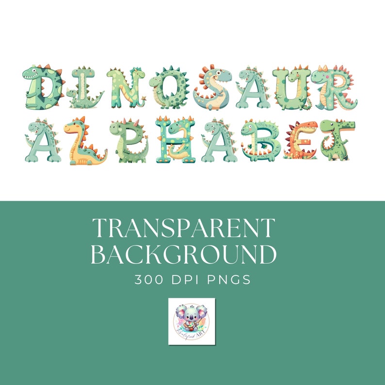 Dino Alphabet Clipart Transparent Pngs A to Z Dinosaurs Letters ...