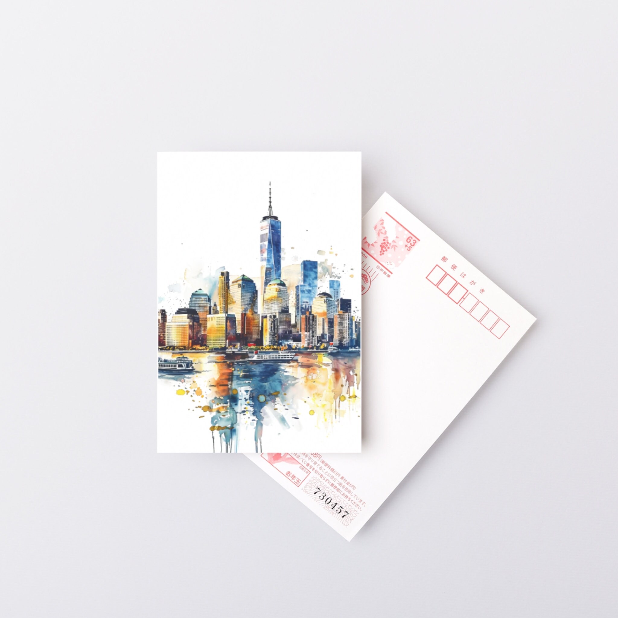 New York Skyline Watercolor Clipart 4 Seasons Bundle 10 Watercolor ...