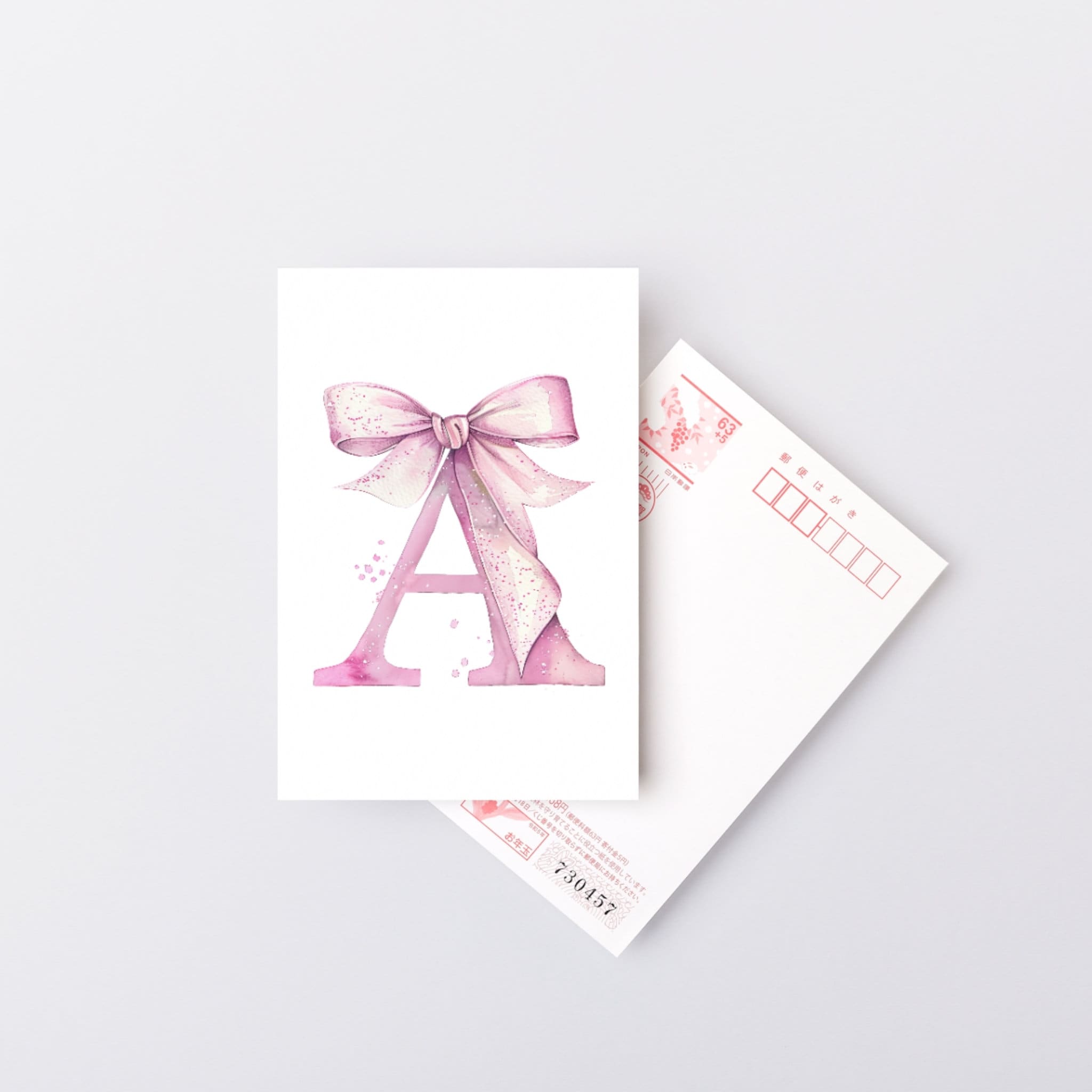 Watercolor Coquette Pink Bow Letter Alphabet Clipart Elegant 300 DPI ...
