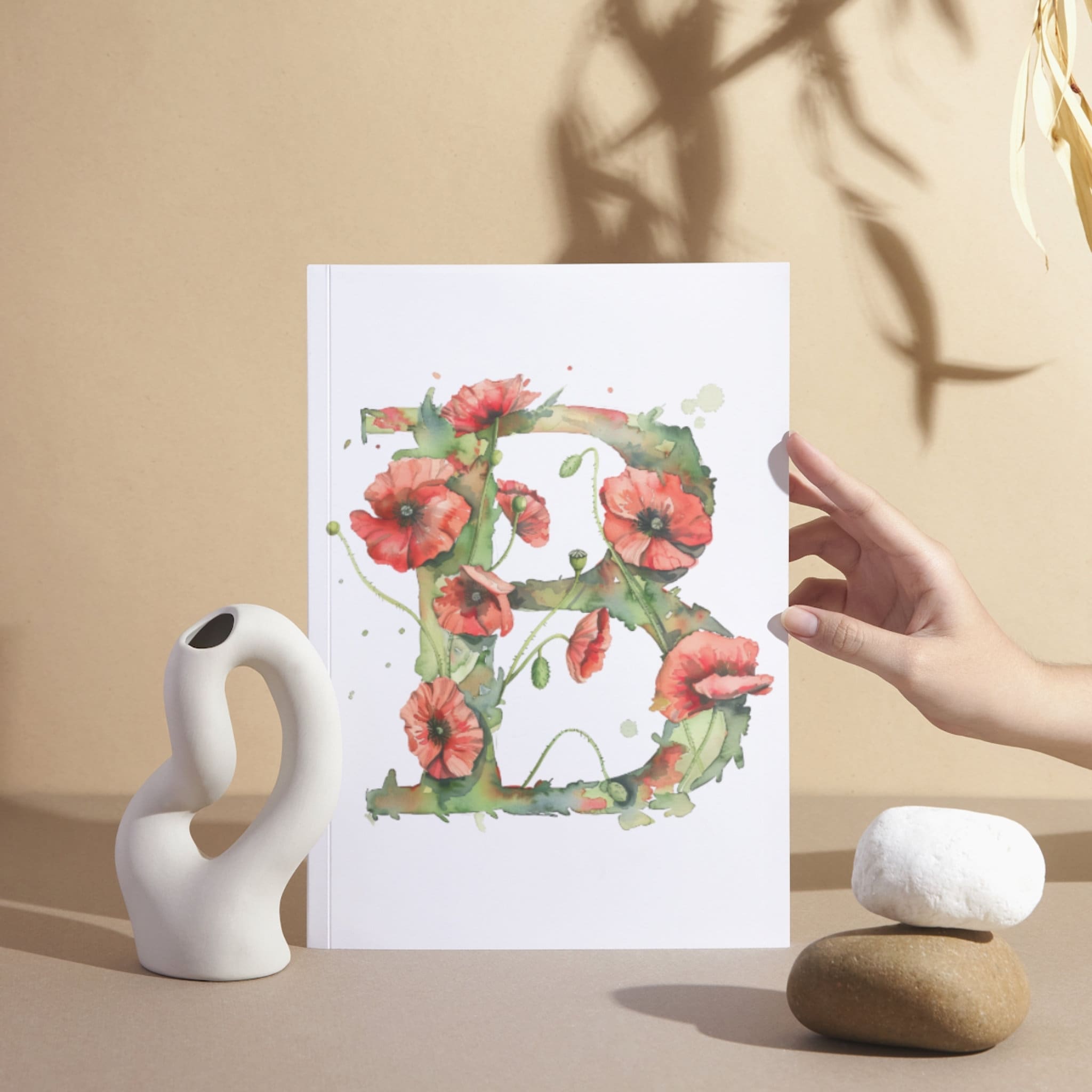 A-Z Watercolor Anzac Day Poppy Alphabet Clipart Set, 300 DPI Pngs ...