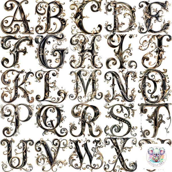 Ornate Alphabet - Etsy