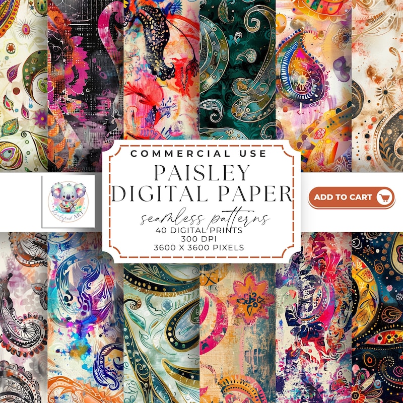Paisley Paper - Etsy