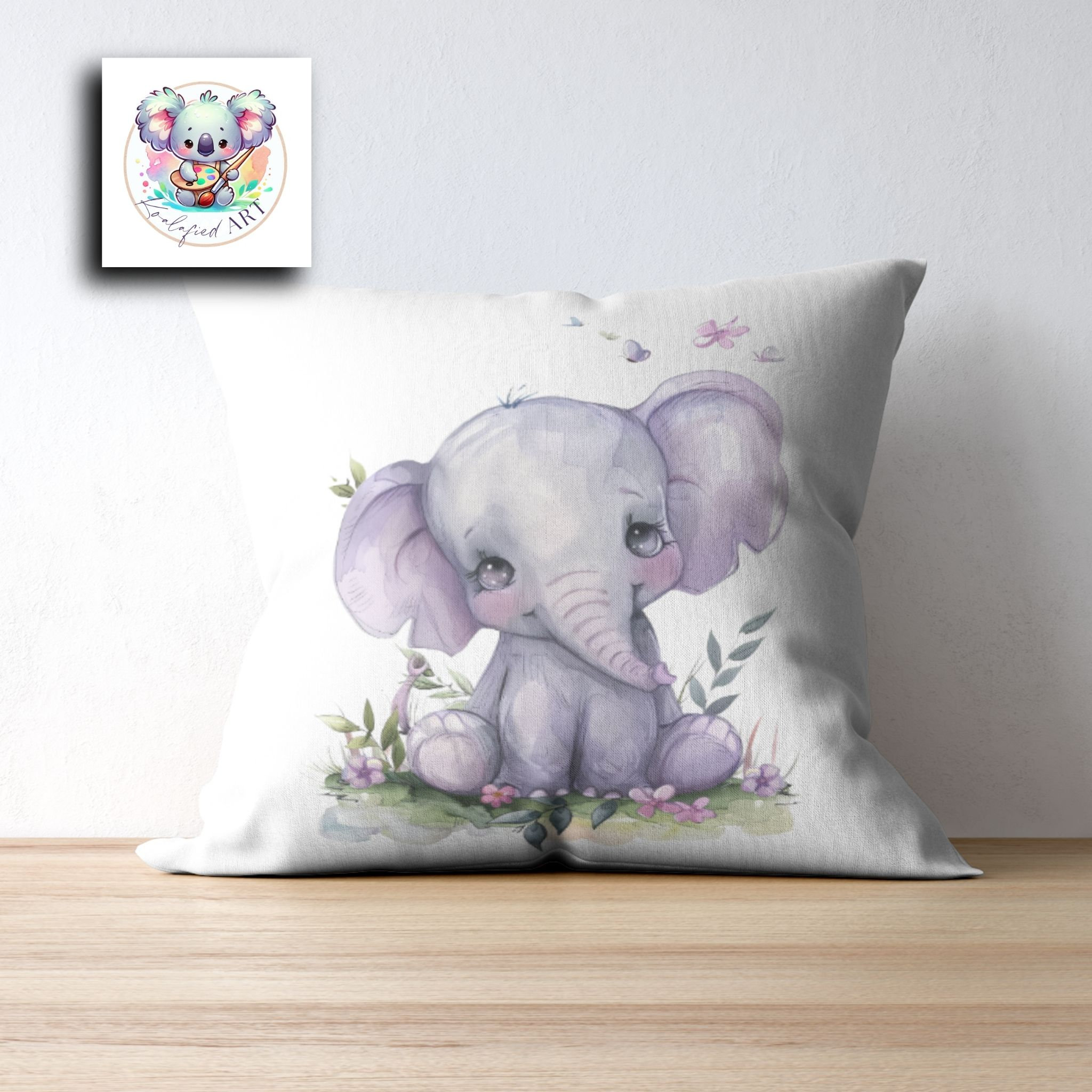 Purple Elephant Clipart 4 Watercolor PNG Set Instant Download - Etsy