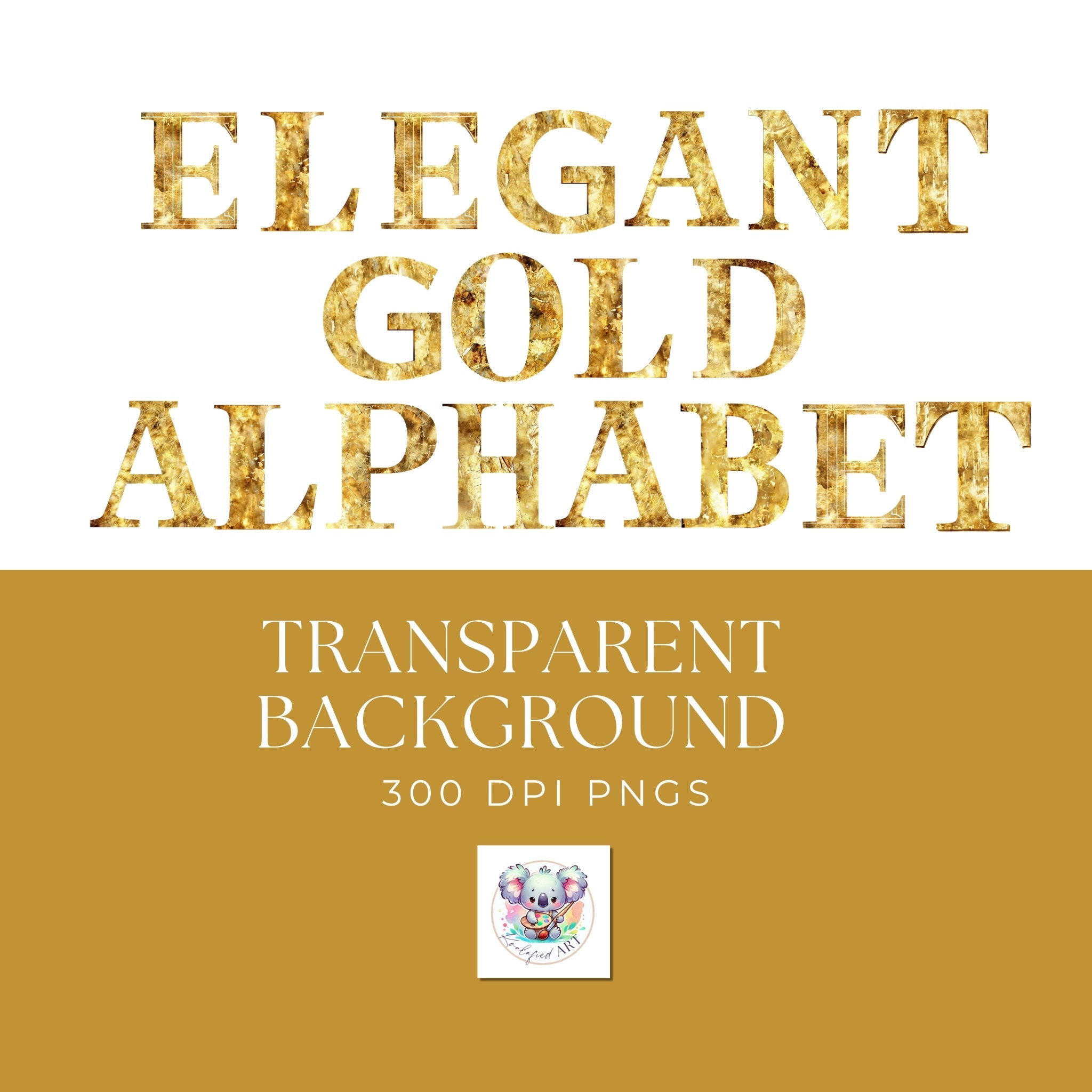 Golden Touch Alphabets Gold Foil Letters Alphabet Clipart Complete ...