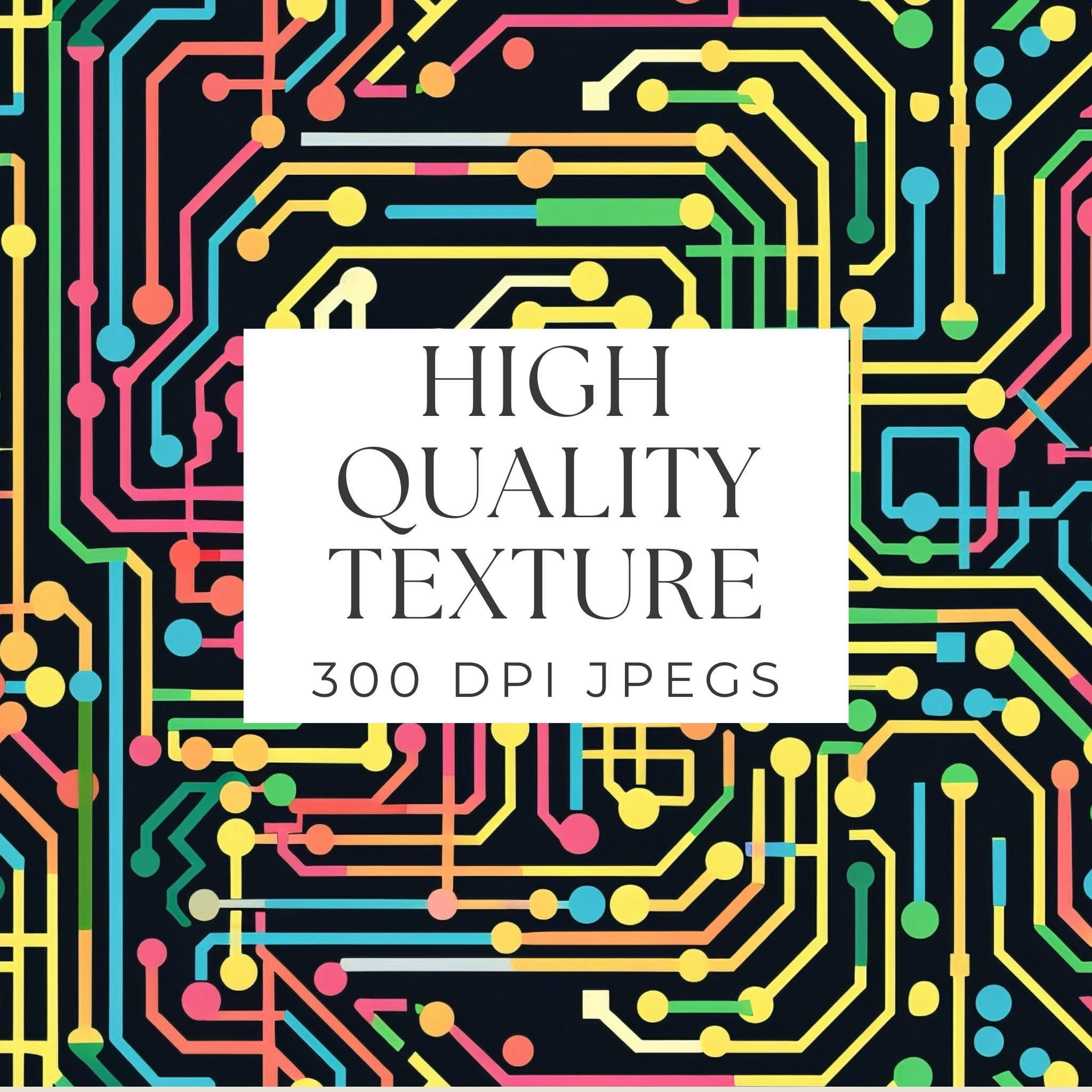 Electronic Seamless Patterns Circuit Board - 12 JPEG Set, High ...