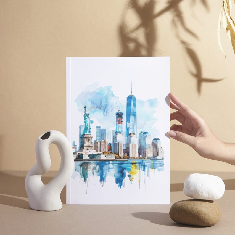 New York Skyline Watercolor Clipart 4 Seasons Bundle 10 Watercolor ...