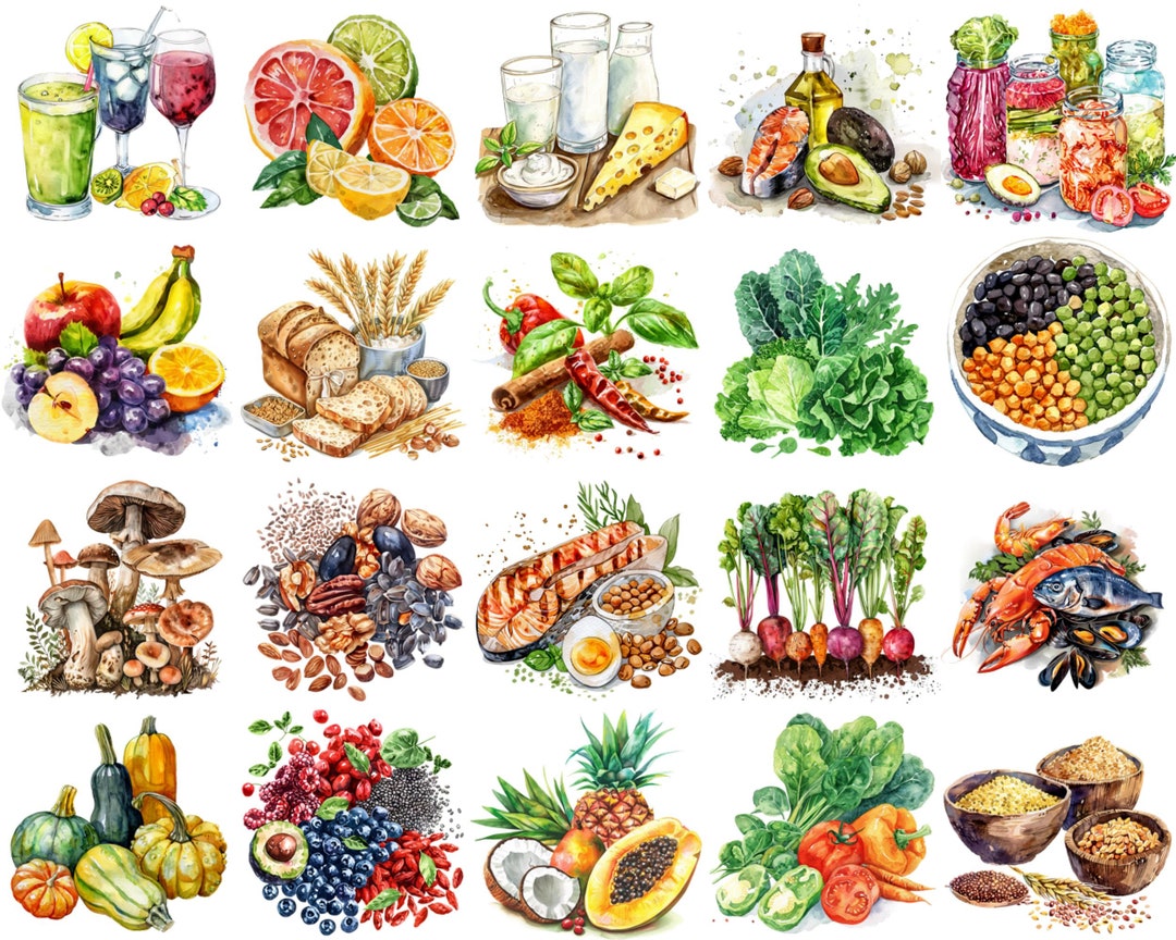 Food Groups Clipart Collection - 20 High-resolution 300 DPI Pngs ...