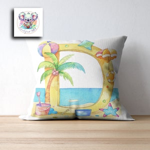 Coastal Characters - Watercolor Beach Alphabet Clipart - 26 Seaside ...