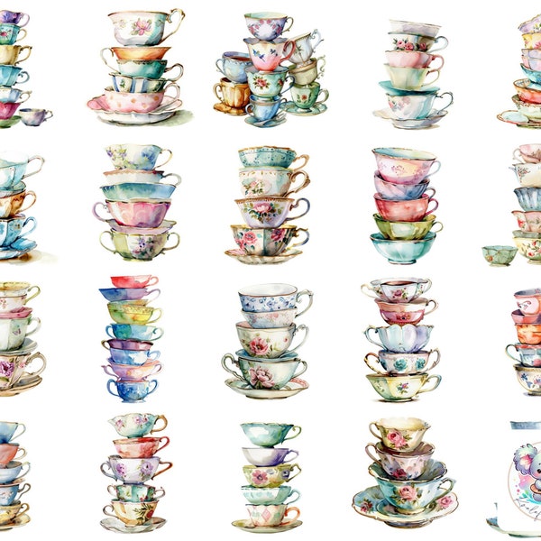 Teacup Stack - Etsy