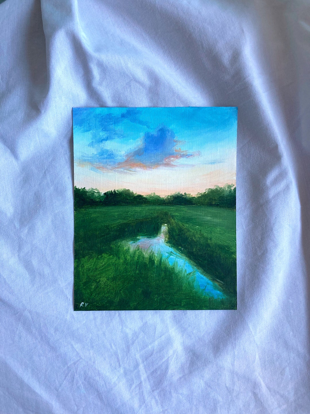 Summer Wall Art, Summer Landscape in Oil, Rural Landscape, Summer ...