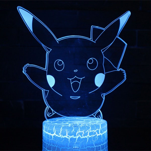 Pikachu Bedside Lamp - Etsy