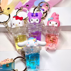 Kuro Inspired Characters | Boba Milk Tea Liquid Keychain | Cute Water ...