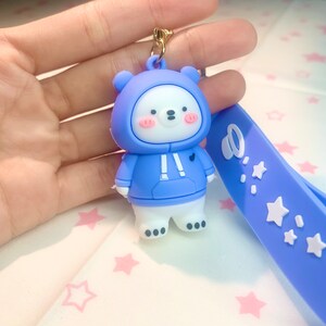 Couple Bear Keychain | Matching Couple Keychain Charm Set | in Blue and ...