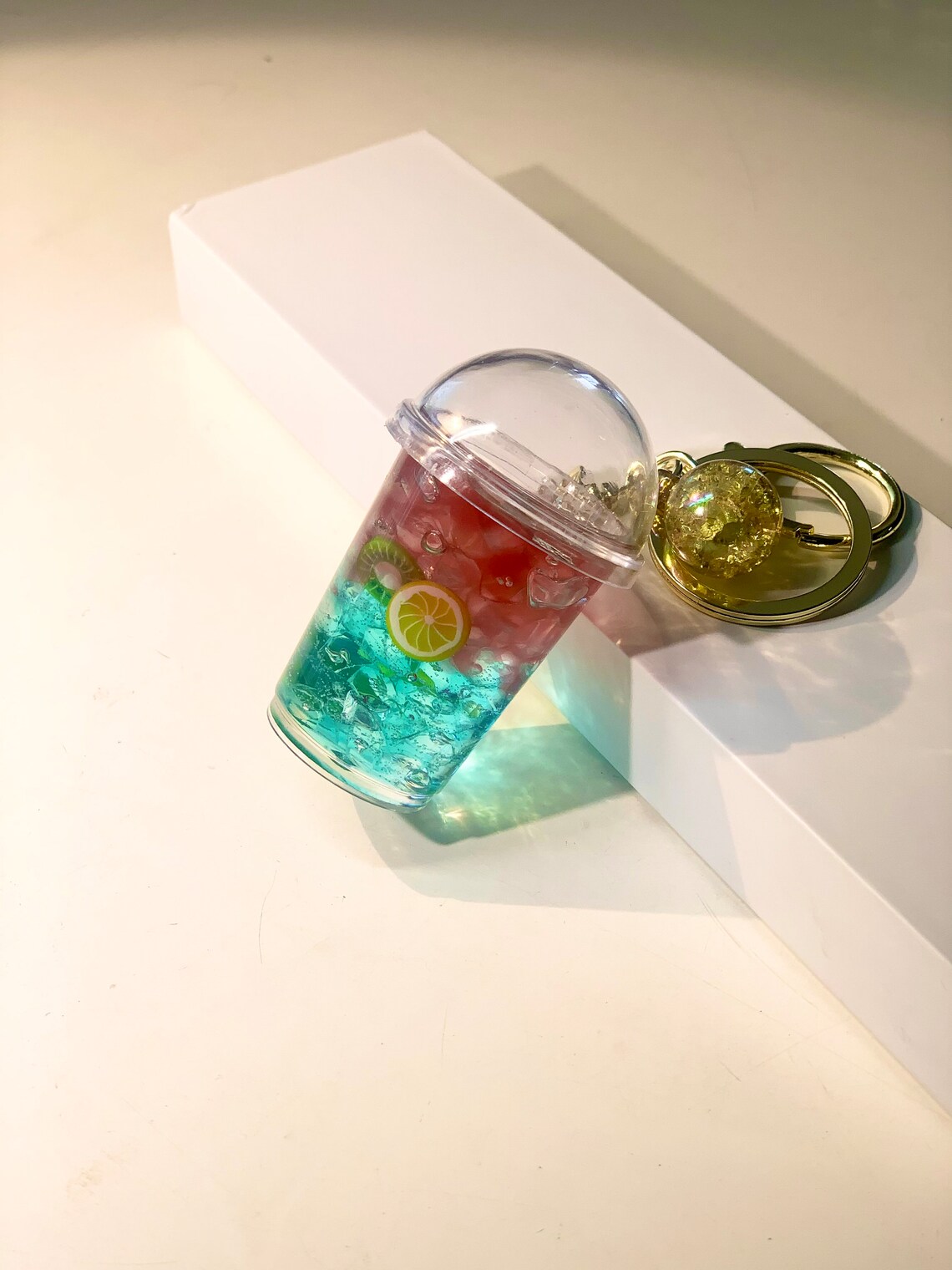 Custom Keychain Mini Milk Tea Boba Keychain Refreshing Mixed Soda Drink ...