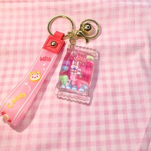 Milk Candy Liquid Keychain, Floating Oil Accessories/ Bag Charm ...