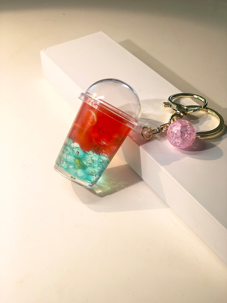 Custom Keychain Mini Milk Tea Boba Keychain Refreshing - Etsy