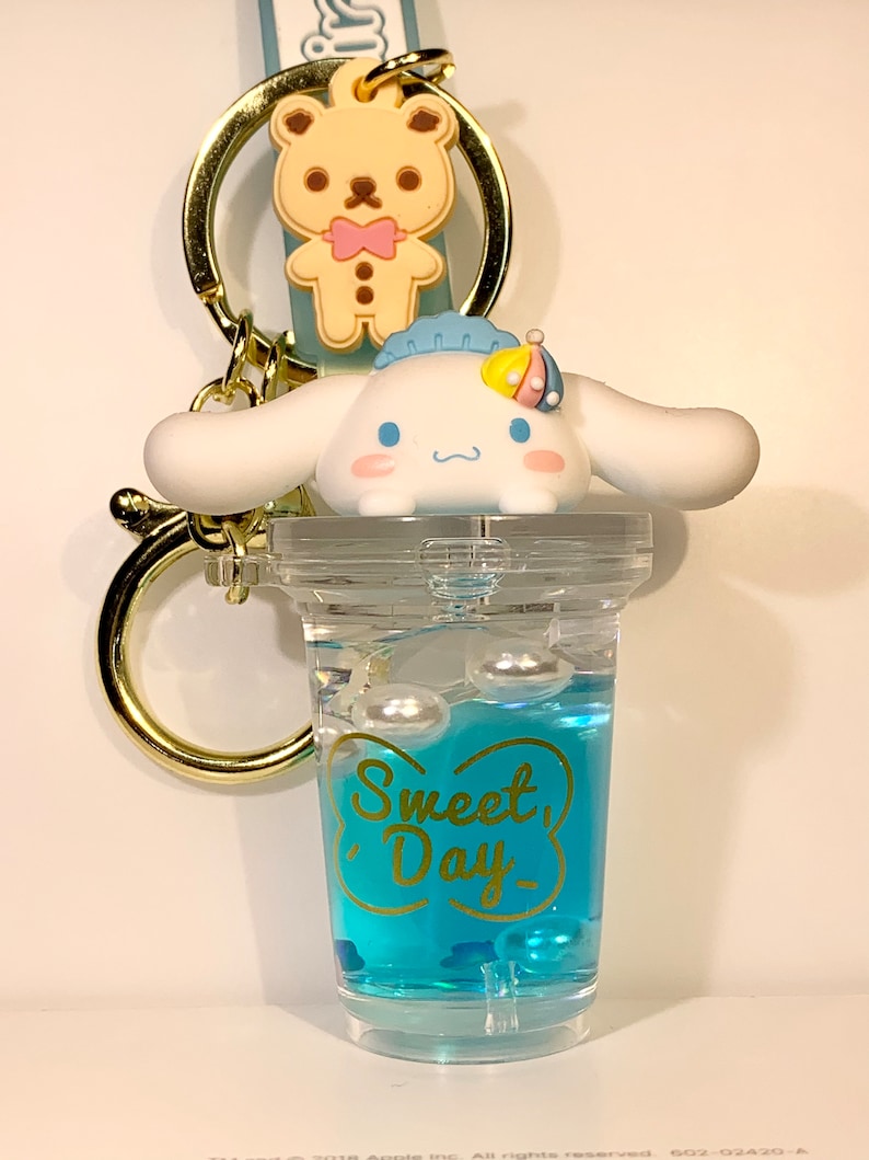 Cinnamo Inspired Characters | Boba Milk Tea Liquid Keychain | Cute ...