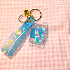 Milk Candy Liquid Keychain, Floating Oil Accessories/ Bag Charm ...