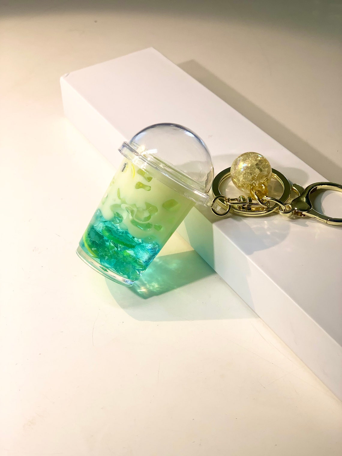 Custom Keychain Mini Milk Tea Boba Keychain Refreshing Mixed Soda Drink ...