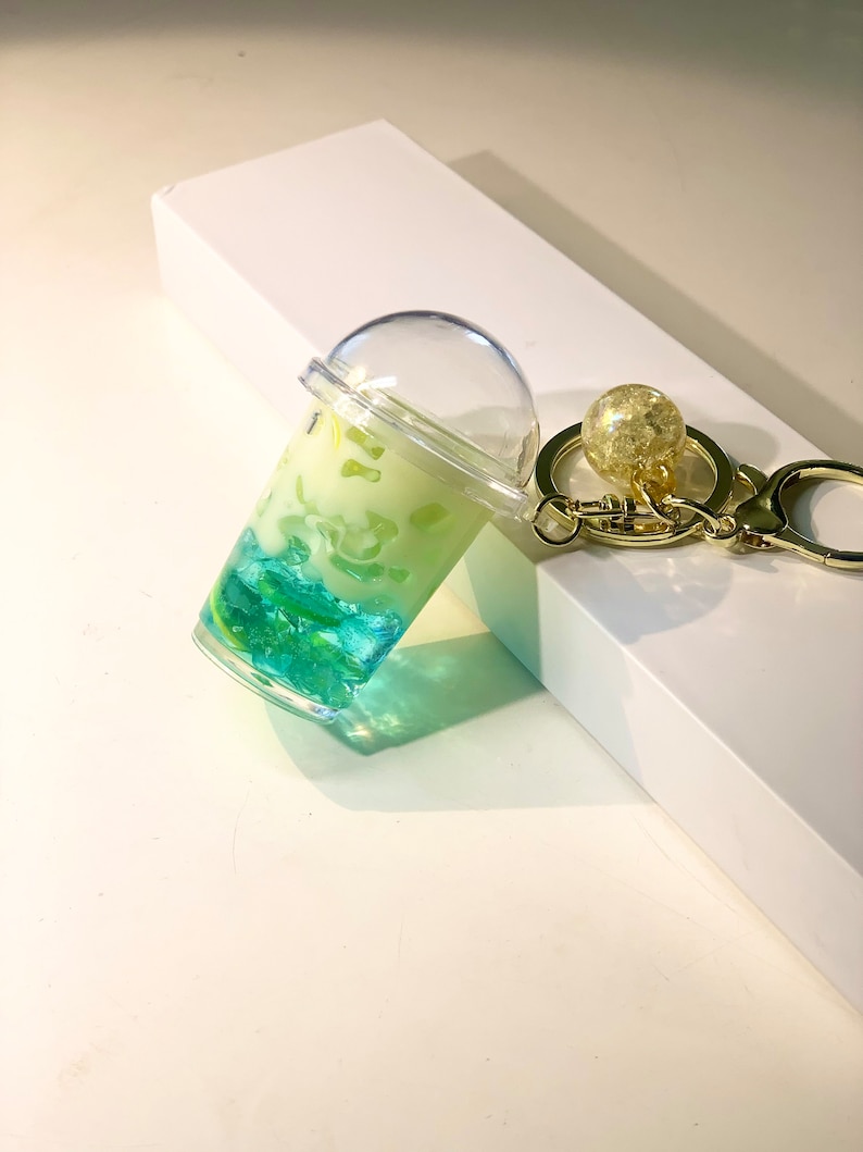 Custom Keychain Mini Milk Tea Boba Keychain Refreshing - Etsy