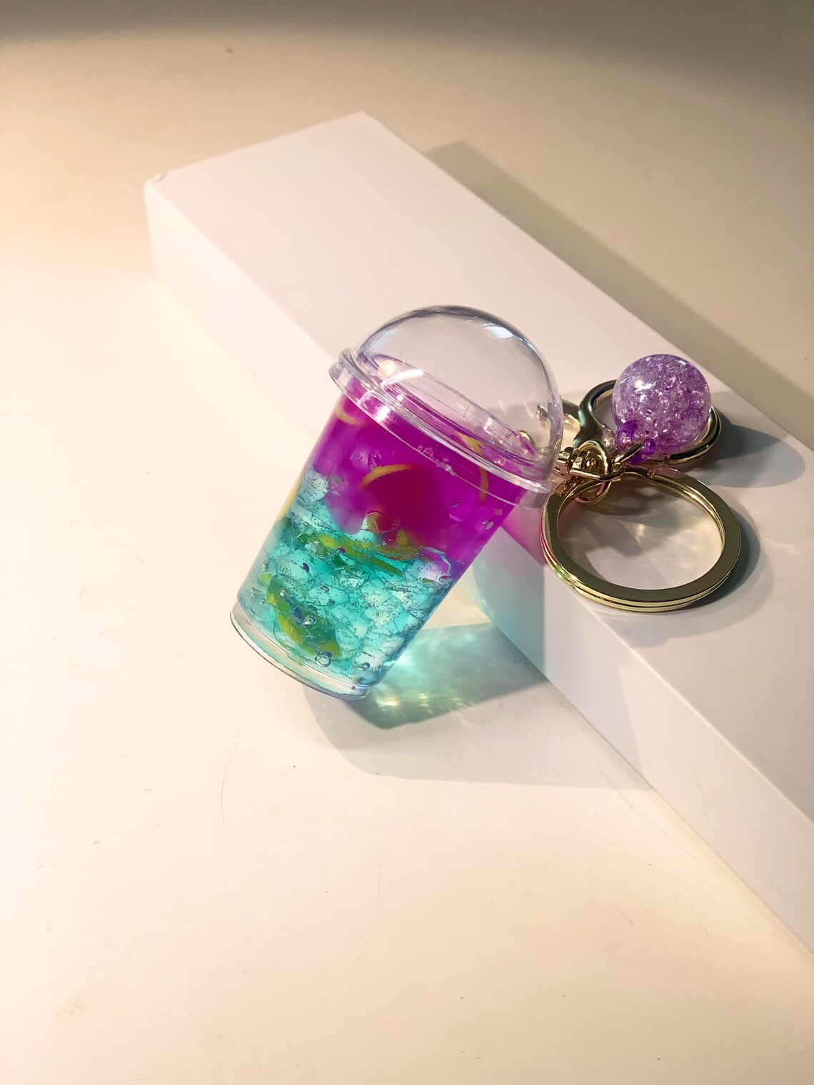 Custom Keychain Mini Milk Tea Boba Keychain Refreshing Mixed Soda Drink ...