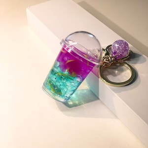 Custom Keychain | Mini Milk Tea Boba Keychain | Refreshing Mixed Soda ...