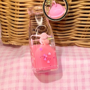 Pink Liquid Keychain, Cute Sheep Floating Oil, Bag Charm/pendant - Etsy