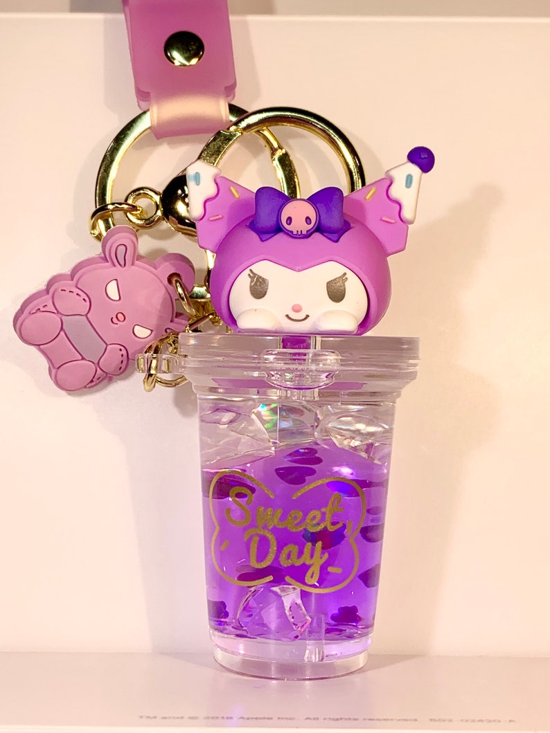 Kuro Inspired Characters | Boba Milk Tea Liquid Keychain | Cute Water ...