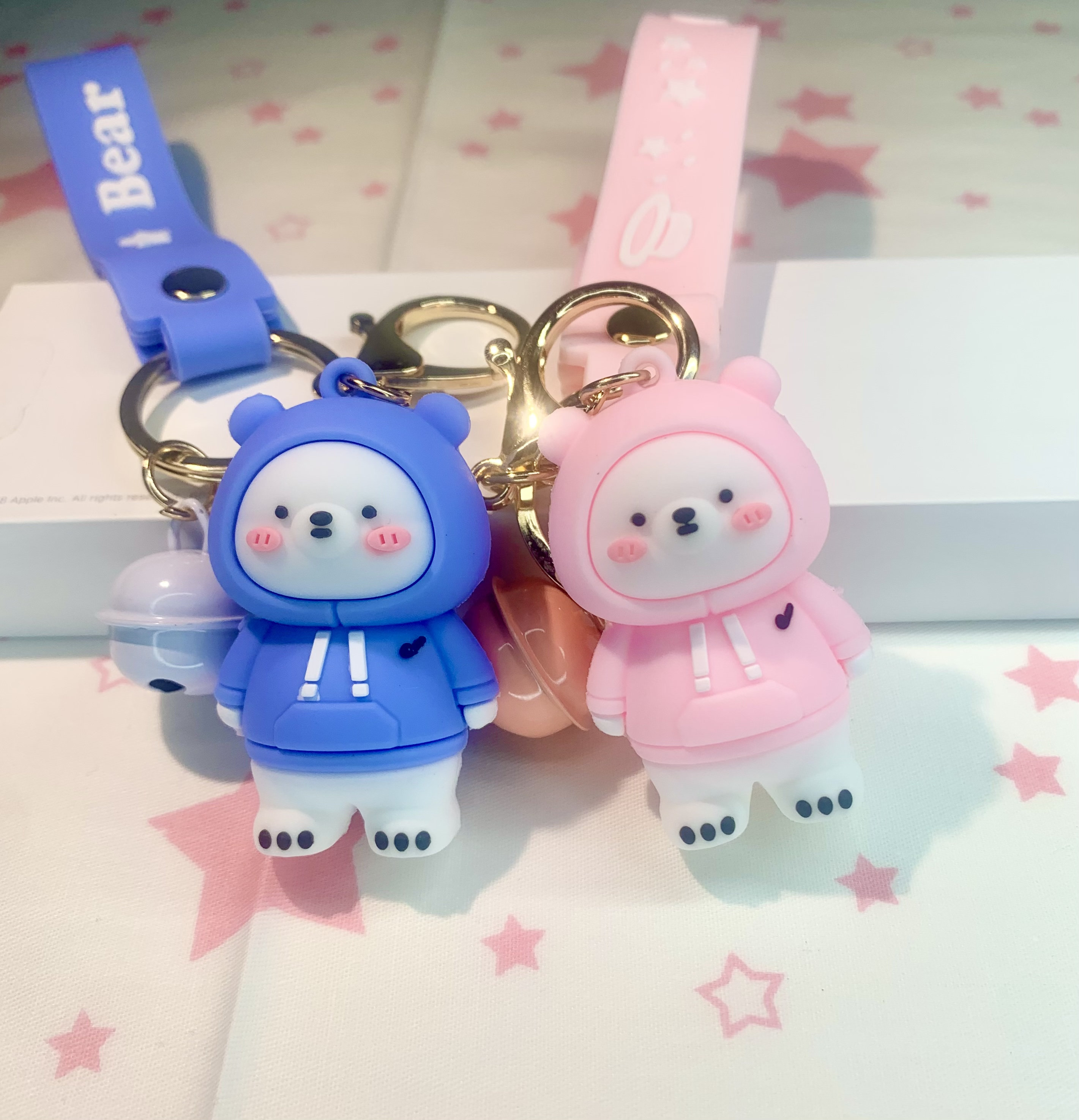 Couple Bear Keychain | Matching Couple Keychain Charm Set | in Blue and ...