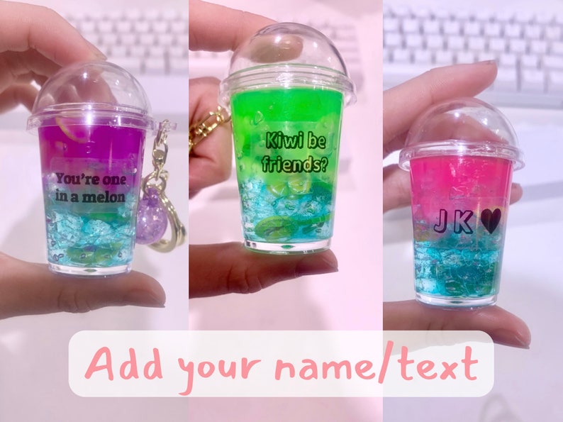 Mini Drink Cup Keychain | Boba Tea Style Bag Charm - Etsy