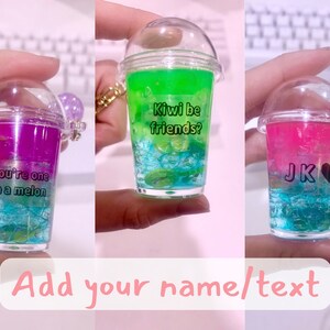 Custom Keychain | Mini Milk Tea Boba Keychain | Refreshing Mixed Soda ...
