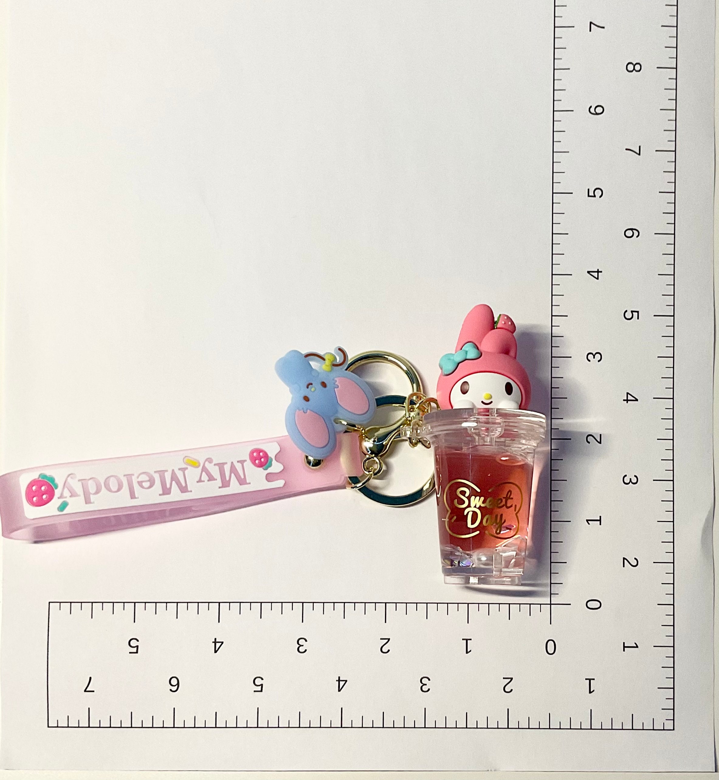 H.kitty Inspired Characters | Boba Milk Tea Liquid Keychain | Cute ...