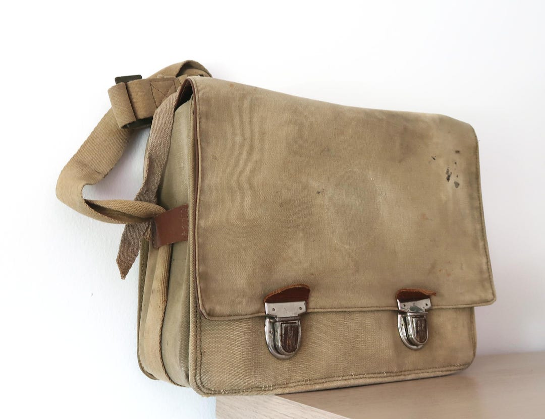 Vintage Soviet Military Canvas Bag, USSR Army Medic Satchel, Field ...