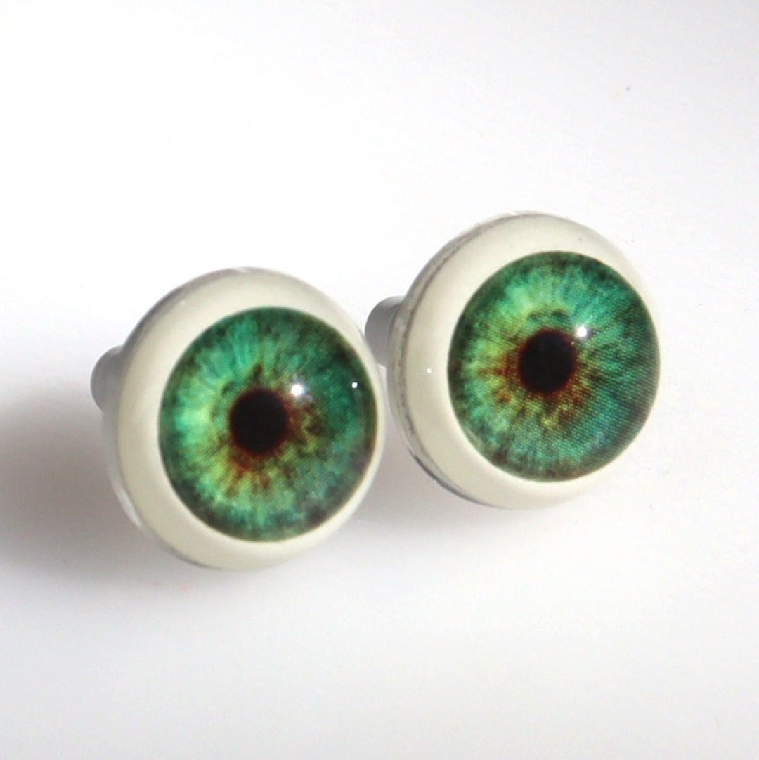 Greygreenblue Doll Eyes 15 Mm Realistic Eyes Toy Safety Eyes Etsy