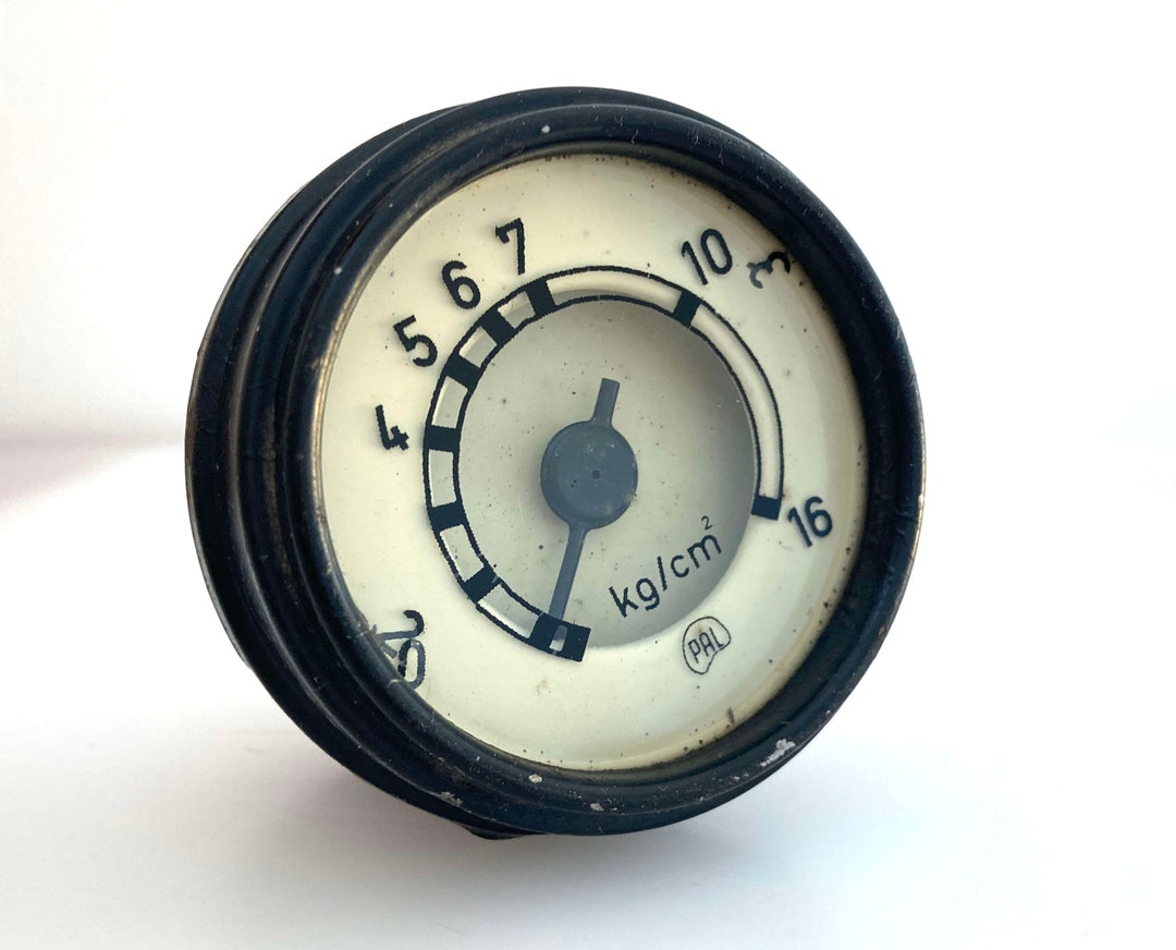 Vintage Industrial Manometer, Old Air Pressure Meter, Measuring Device ...
