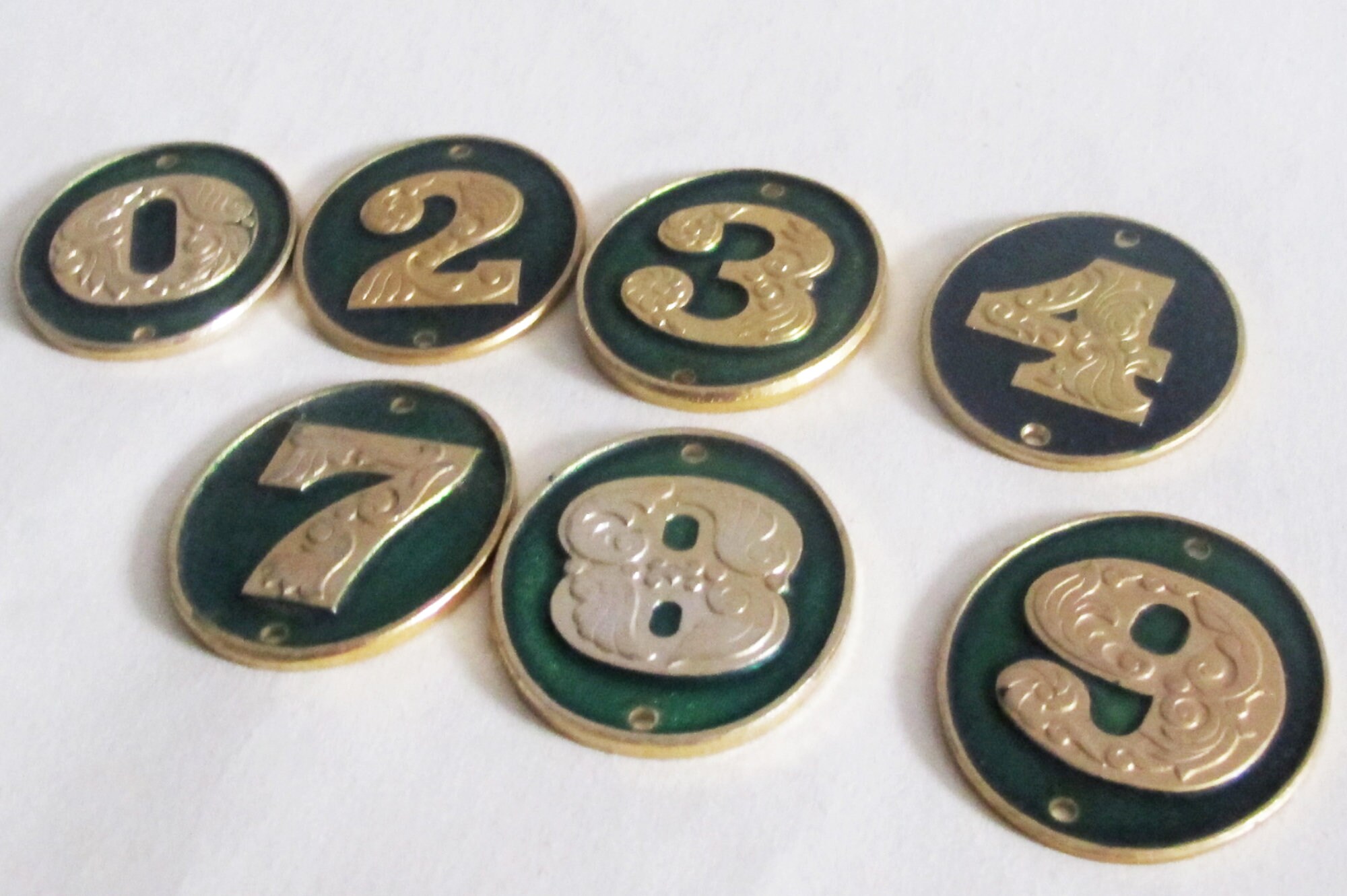Vintage House Numbers, Metal Door Numbers, Retro Flat Numbers, Address ...