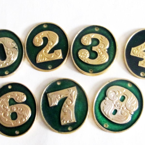 Enamel House Numbers - Etsy