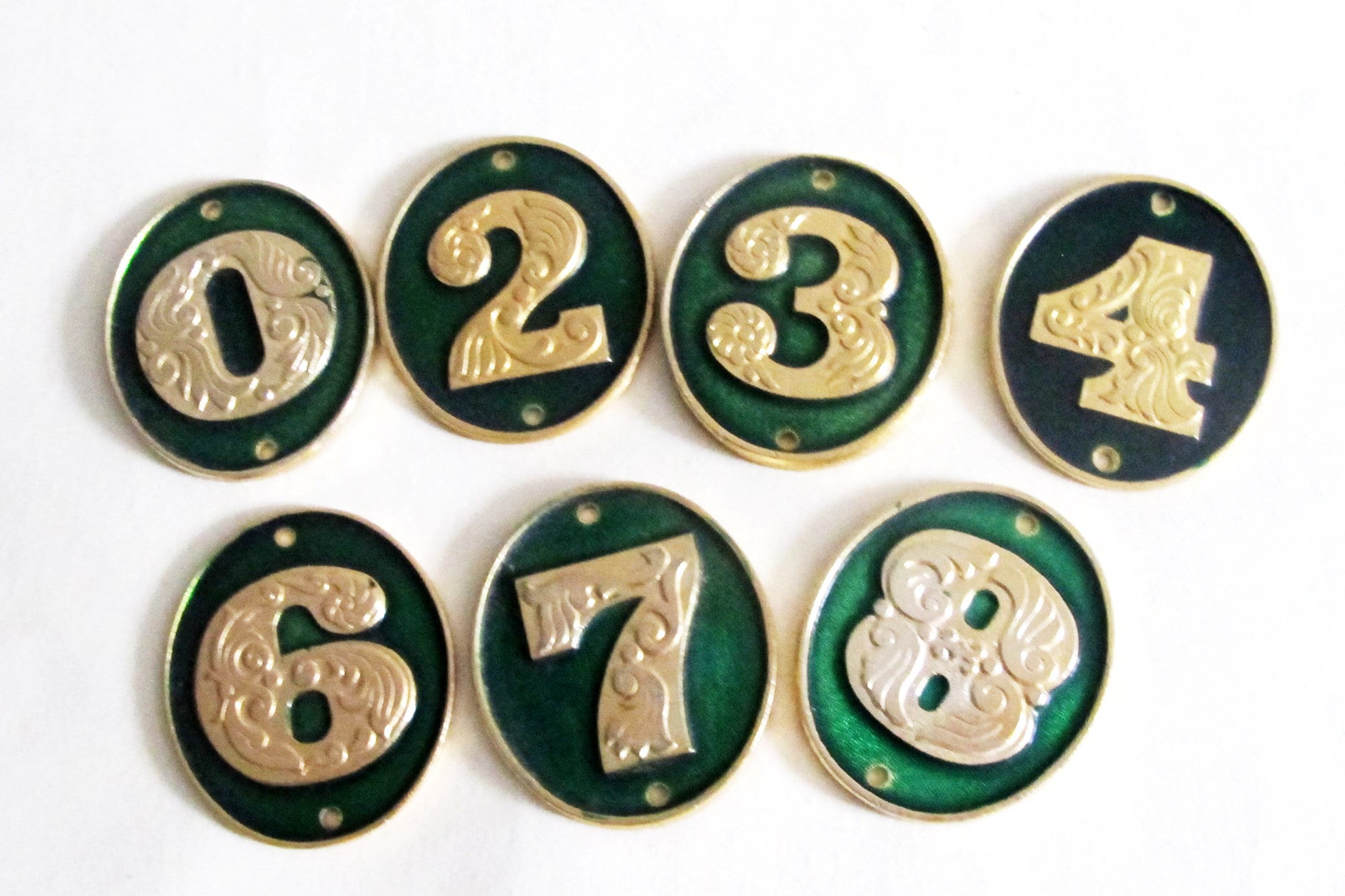 Vintage House Numbers, Metal Door Numbers, Retro Flat Numbers, Address ...