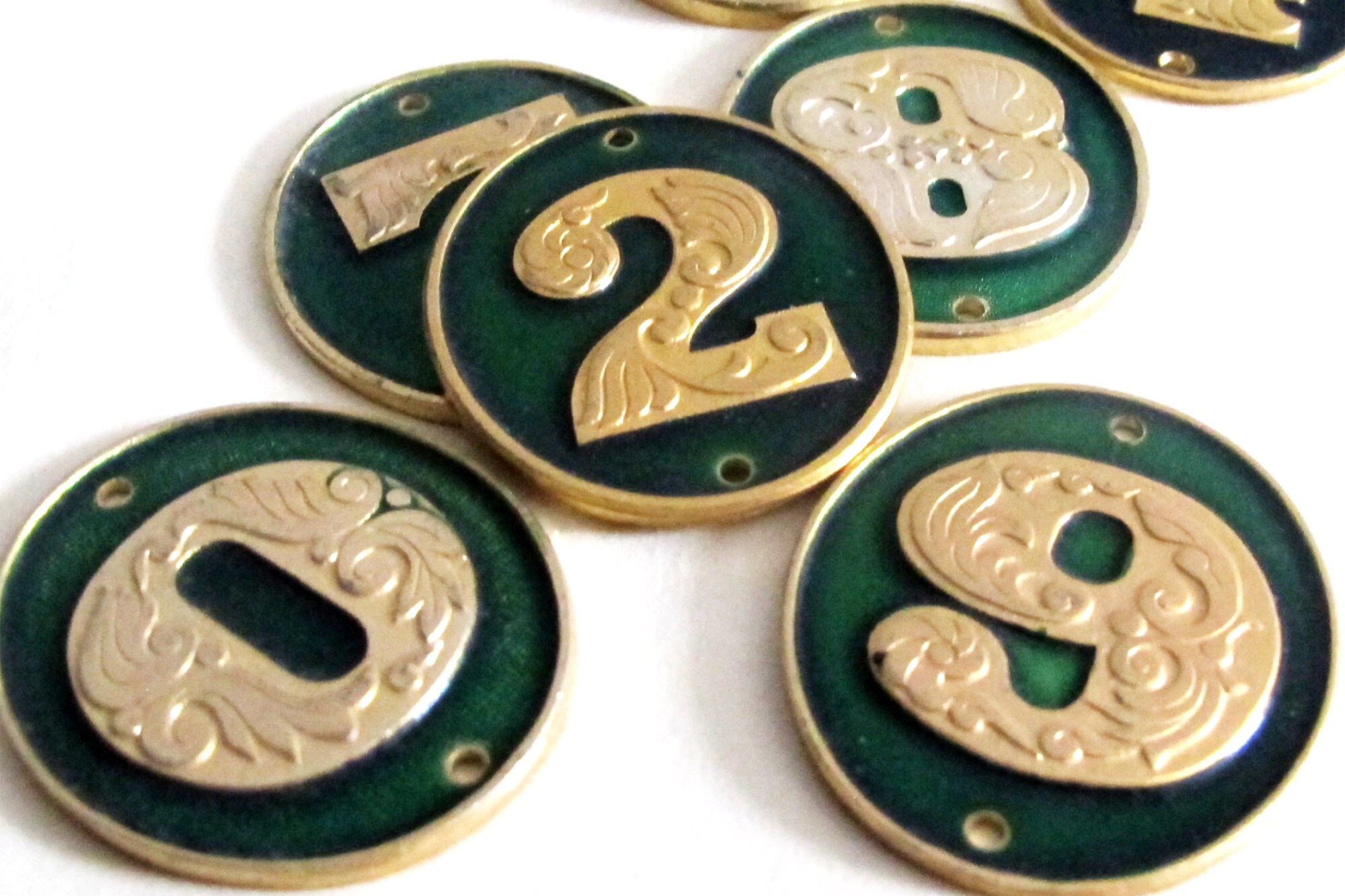 Vintage House Numbers, Metal Door Numbers, Retro Flat Numbers, Address ...