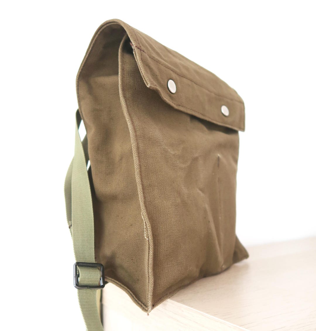 Vintage Canvas Bag, Czechoslovak Military Shoulder Bag, 1970s Army Gas ...