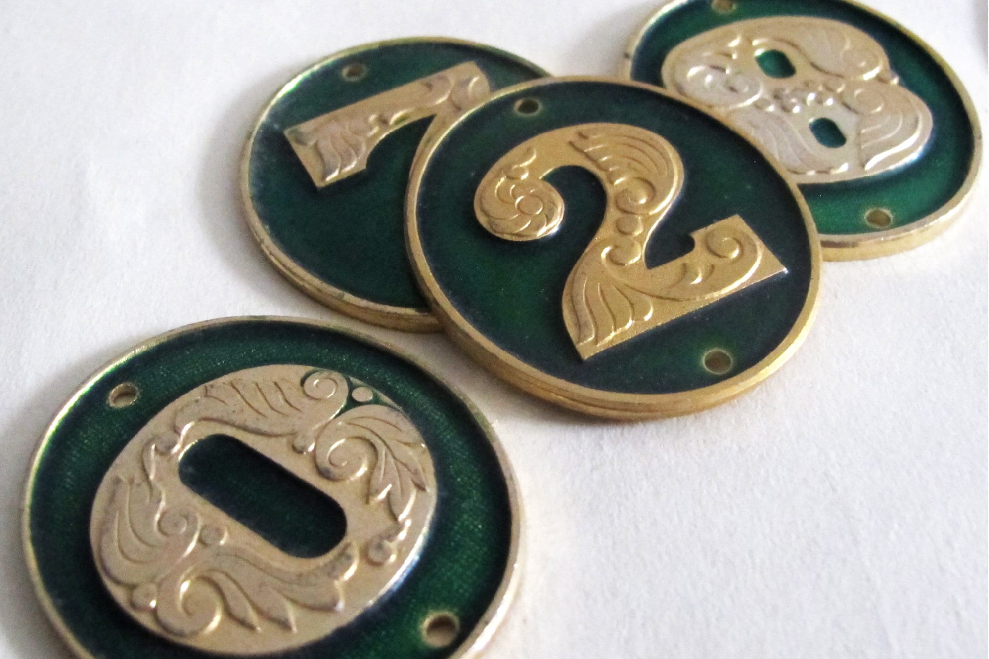 Vintage House Numbers, Metal Door Numbers, Retro Flat Numbers, Address ...