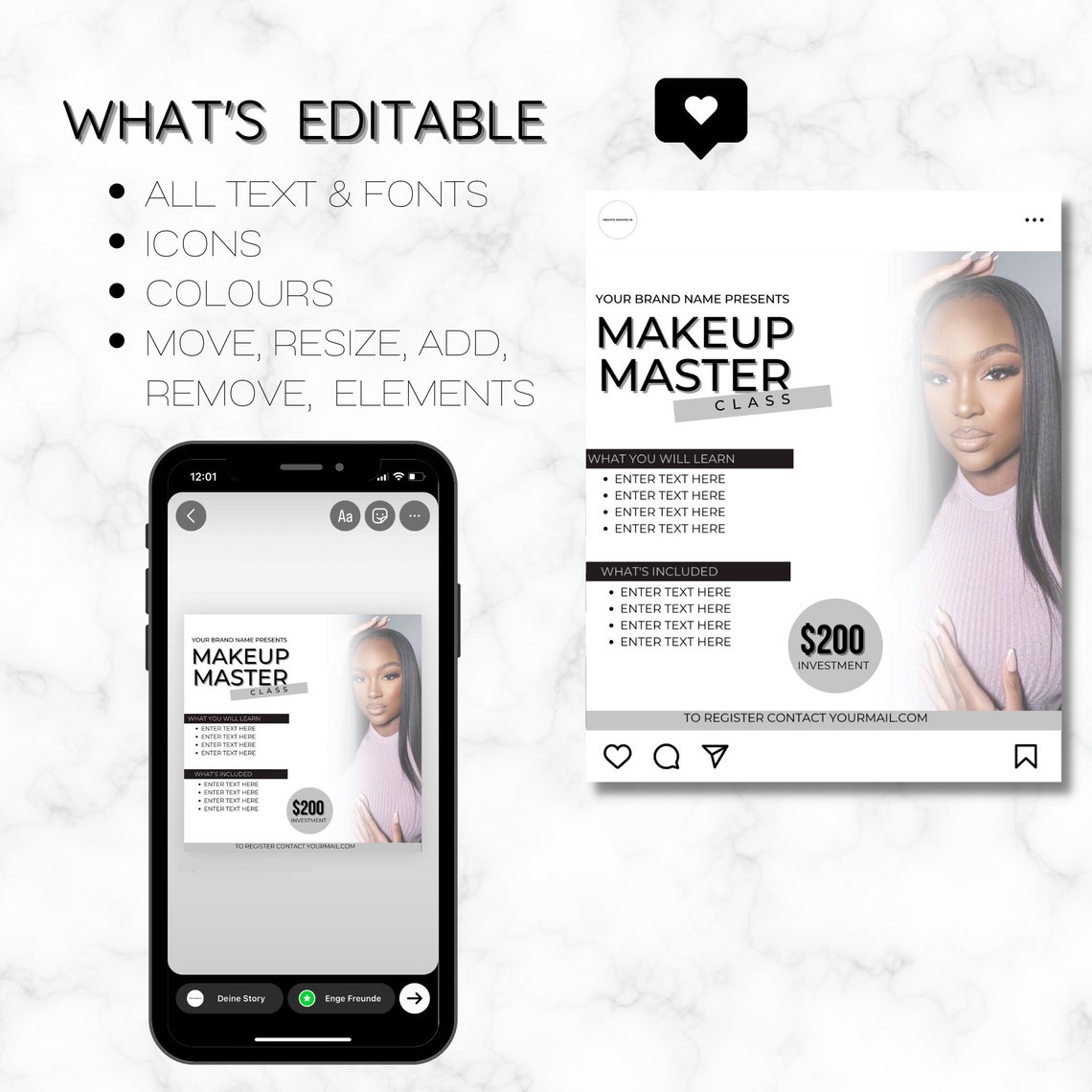 Masterclass Flyer, Master Class Flyer Template, Social Media Template ...
