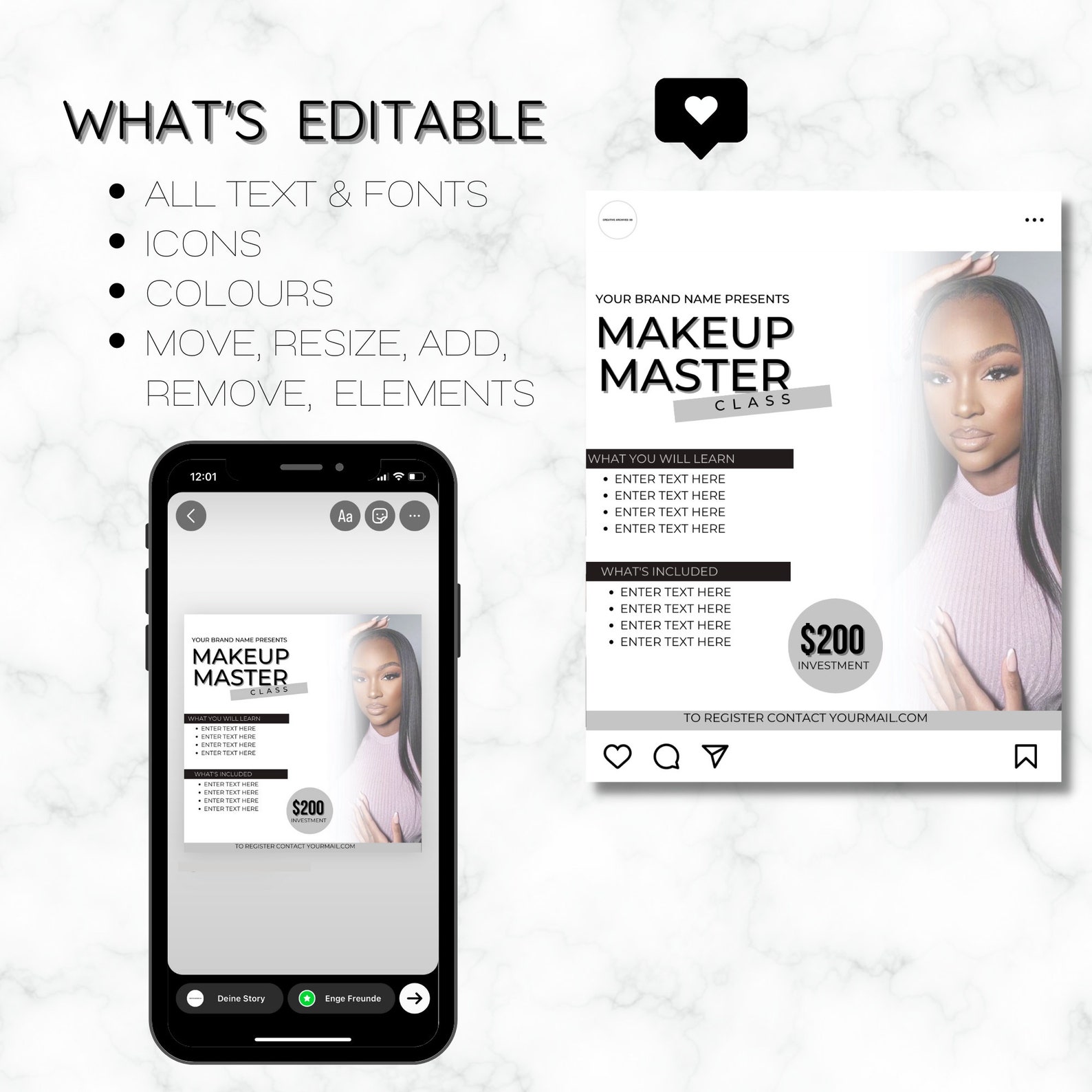 Masterclass Flyer, Master Class Flyer Template, Social Media Template ...