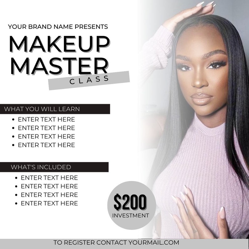 Masterclass Flyer, Master Class Flyer Template, Social Media Template ...