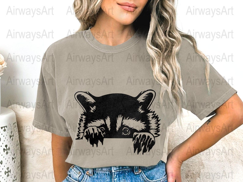 Curious Raccoon PNG, PNG, Digital Download Art, Raccoon PNG, Sweet but ...